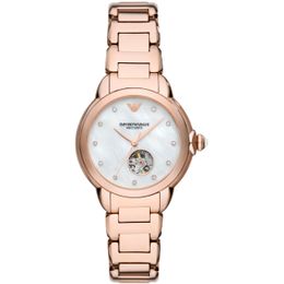Automatikuhr Emporio Armani "AR60072" Armbanduhren rosegold (roségoldfarben) Damen Automatikuhren Armbanduhr, Mechanische Uhr, Damenuhr, analog