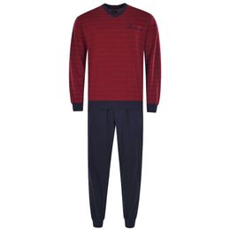 Hajo Pyjama Herren Gr&ouml;&szlig;e XL navy / rot / knallrot