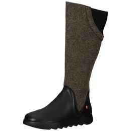 Softinos Stiefel Damen Gr&ouml;&szlig;e 41 dunkelgr&uuml;n / schwarz Winterschuhe