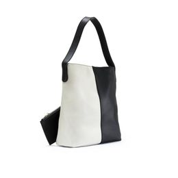 Vivance Shopper (2-tlg), colourblocking mit kleiner Innentasche, Handtasche, Schultertasche, schwarz|weiß