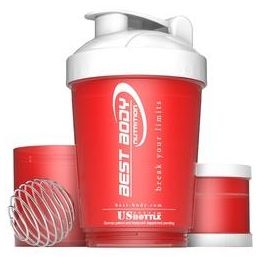 Eiweiß Shaker USBottle - rot/weiß - Design Best Body Nutrition - Stück