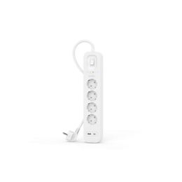 Belkin USB-Verteiler Surge Plus Steckdosenleiste 4-Fach, 18 Watt PD-Schnellladen, weiß