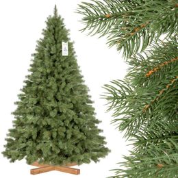 Weihnachtsbaum künstlich 180cm königsfichte Premium von Fairytrees mit Christbaum Holzständer Tannenbaum künstlich mit Naturgetreue Spritzguss