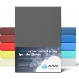 Etérea - Extra Jersey Spannbettlaken Anthrazit 140x200 - 160x220 cm - Anthrazit