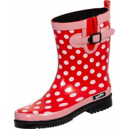 Bockstiegel - Damen Regenstiefel Dorin-K rot/bunt-kombi Gr. 39 - Rot