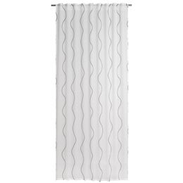 Schlaufenschal 'Curve' Effekt-Voile grau-weiß bedruckt 140 x 255 cm