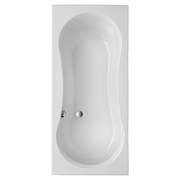 Badewanne "Delphi" rechteckig weiß 180 x 80 cm