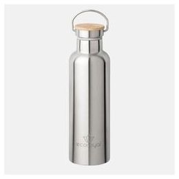 Ecoroyal Trinkflasche Edelstahl 750ml - auslaufsicher (Silber)