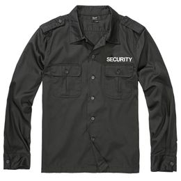 Brandit Security US Shirt Long Sleeve schwarz, Größe M