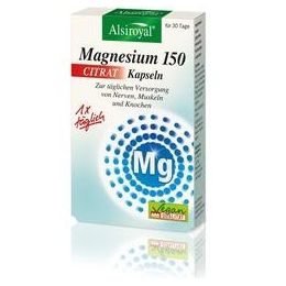 Alsiroyal Magnesium 150 Citrat Kapseln 30 Stück 30 St