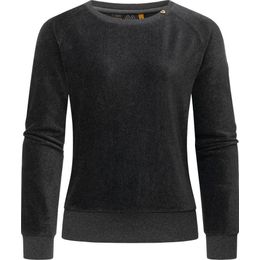 Ragwear Sweater Johanka Velvet Stylischer Damen Pullover in Cord-Optik, grau