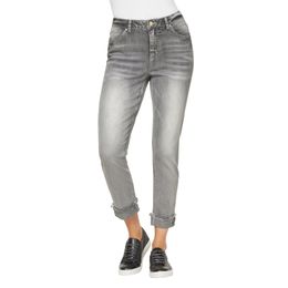 Bequeme Jeans Heine Gr. 34, Normalgrößen, blau (light grey, denim) Damen Jeans Ankle 7/8