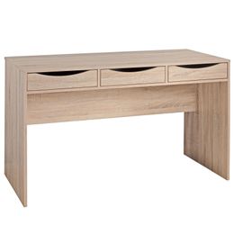 FineBuy Schreibtisch MASSA 120 cm Design B&uuml;rotisch Sonoma Jugendschreibtisch