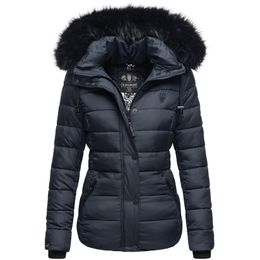 Navahoo Damen Modische Winterjacke Steppjacke mit Kunstpelz Kapuze Zuckerbiene