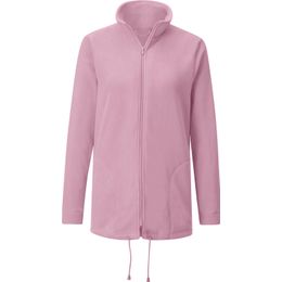 CR&Eacute;ATION L Damen Fleecejacke Kordeldurchzug am Saum ros&eacute; Gr&ouml;&szlig;e 40