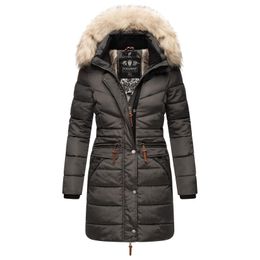 Navahoo Damen Stylischer Steppmantel Winter Parka mit edlem Fellimitat Paula