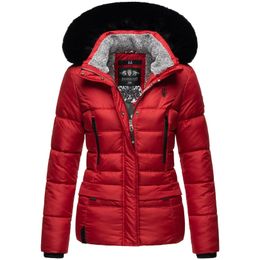 Navahoo Damen Winterjacke Steppjacke mit Teddyfell & Kunstpelz Kapuze Loveleen