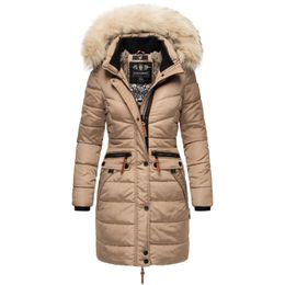 Navahoo Damen Stylischer Steppmantel Winter Parka mit edlem Fellimitat Paula