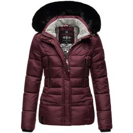 Navahoo Damen Winterjacke Steppjacke mit Teddyfell & Kunstpelz Kapuze Loveleen