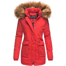 Navahoo Damen Edler Wintermantel Parka mit edlem Fellimitat Schneeengel Princess