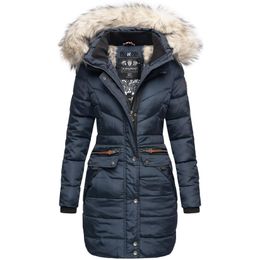 Navahoo Damen Stylischer Steppmantel Winter Parka mit edlem Fellimitat Paula