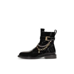 Kazar Stiefelette Damen Gr&ouml;&szlig;e 35 gold / schwarz / silber Winterschuhe