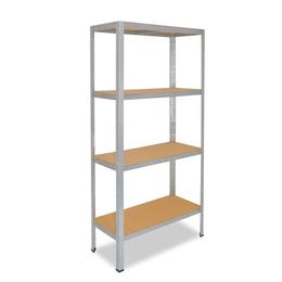 shelfplaza® HOME 180x80x50cm Schwerlastregal in verzinkt mit 4 Böden