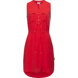 Ragwear Blusenkleid Roisin stylisches Sommerkleid mit Bindeband, rot