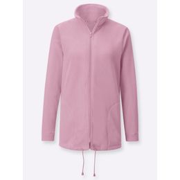 WITT Damen Fleecejacke Kordeldurchzug am Saum, ros&eacute;, Gr&ouml;&szlig;e 38