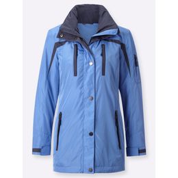 WITT Damen Funktionsjacke wind- und wasserabweisend, mittelblau, Gr&ouml;&szlig;e 26