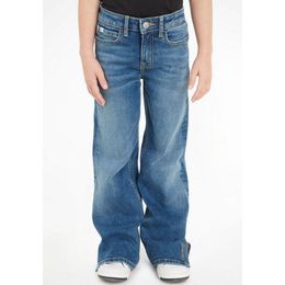 Calvin Klein Jeans Stretch-Jeans HR WIDE LEG MID BLUE, blau