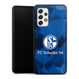 DeinDesign Galaxy A53 5G Handy Silikon H&uuml;lle Case schwarz Handyh&uuml;lle Fc Schalke 04 Muster Camouflage