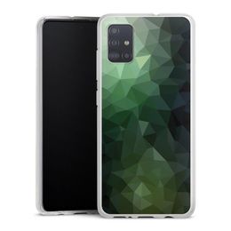 DeinDesign Galaxy A51 Handy Silikon H&uuml;lle Case transparent Handyh&uuml;lle Tarnmuster Geometric Mosaic Silikon Case