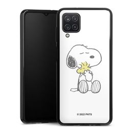 DeinDesign Galaxy A12 Handy Silikon H&uuml;lle Case schwarz Handyh&uuml;lle Snoopy Peanuts Love