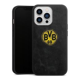 DeinDesign iPhone 13 Pro Handy Premium Silikon H&uuml;lle Handyh&uuml;lle schwarz Case Bvb Borussia Dortmund Merchandise Silikon Premium Case