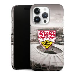 DeinDesign iPhone 14 Pro Handy Premium Case Smartphone Handyh&uuml;lle Schutzh&uuml;lle matt Official Licensed Product Vfb Stuttgart Stadium Premium Case