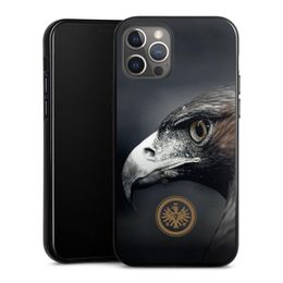DeinDesign iPhone 12 Pro Handy Silikon H&uuml;lle Case schwarz Handyh&uuml;lle Eintracht Frankfurt Official Licensed Product Eagle