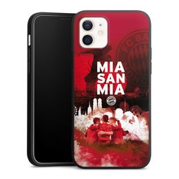 DeinDesign iPhone 12 Handy Premium Silikon H&uuml;lle Handyh&uuml;lle schwarz Case Fc Bayern M&uuml;nchen Fcb Mia San Mia Silikon Premium Case