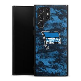 DeinDesign Galaxy S22 Ultra Handy Silikon H&uuml;lle Case schwarz Handyh&uuml;lle Flag Hertha Bsc Logo