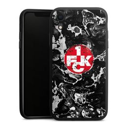 DeinDesign iPhone Xr Handy Premium Silikon H&uuml;lle Handyh&uuml;lle schwarz Case Coat Of Arms 1. Fc Kaiserslautern Muster Silikon Premium Case