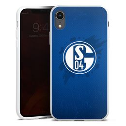 DeinDesign iPhone Xr Handy Silikon H&uuml;lle Case wei&szlig; Handyh&uuml;lle Official Licensed Product Fc Schalke 04 Schalke 04 Silikon Case