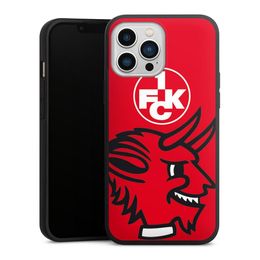 DeinDesign iPhone 13 Pro Max Handy Premium Silikon H&uuml;lle Handyh&uuml;lle schwarz Case Devil 1. Fc Kaiserslautern 1. Fck Silikon Premium Case