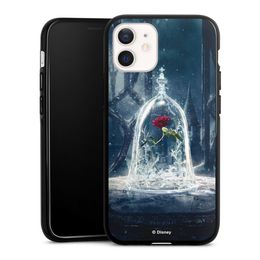 DeinDesign iPhone 12 mini Handy Silikon H&uuml;lle Case schwarz Handyh&uuml;lle Rose The Beauty And The Beast Disney Princess
