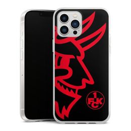 DeinDesign iPhone 13 Pro Max Handy Silikon H&uuml;lle Case transparent Handyh&uuml;lle 1. Fc Kaiserslautern Logo Official Licensed Product Silikon Case