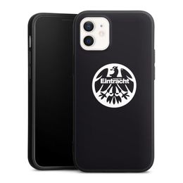 DeinDesign iPhone 12 mini Handy Premium Silikon H&uuml;lle Handyh&uuml;lle schwarz Case Logo Eintracht Frankfurt Eagle Silikon Premium Case