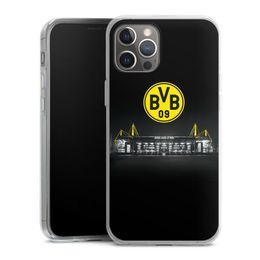 DeinDesign iPhone 12 Pro Max Handy Silikon H&uuml;lle Case transparent Handyh&uuml;lle Borussia Dortmund Stadium Bvb Silikon Case