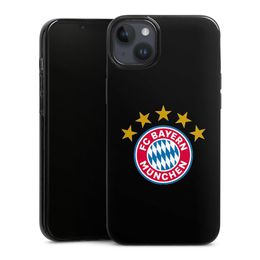 DeinDesign iPhone 14 Plus Handy Silikon H&uuml;lle Case schwarz Handyh&uuml;lle Star Fcb Fc Bayern M&uuml;nchen