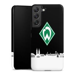 DeinDesign Galaxy S22 Handy Premium Case Smartphone Handyh&uuml;lle Schutzh&uuml;lle gl&auml;nzend Skyline Sv Werder Bremen Official Licensed Product Premium Case