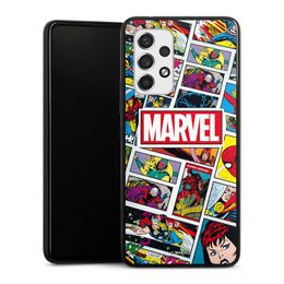 DeinDesign Galaxy A53 5G Handy Silikon H&uuml;lle Case schwarz Handyh&uuml;lle Muster Comic Marvel