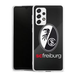 DeinDesign Galaxy A33 5G Handy Silikon H&uuml;lle Case transparent Handyh&uuml;lle Lettering Sc Freiburg Logo Silikon Case